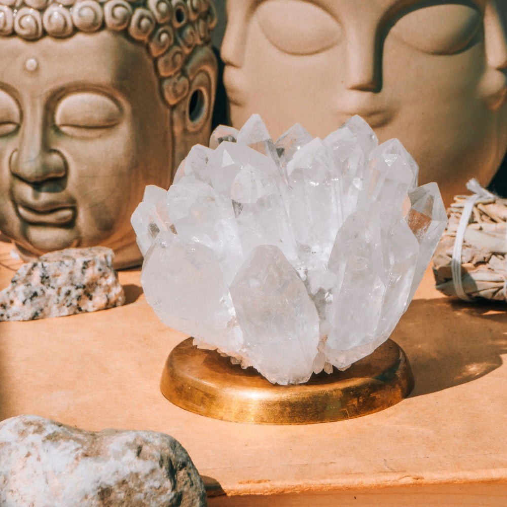 White Phantom Quartz Crystal Cluster – MindfulSouls