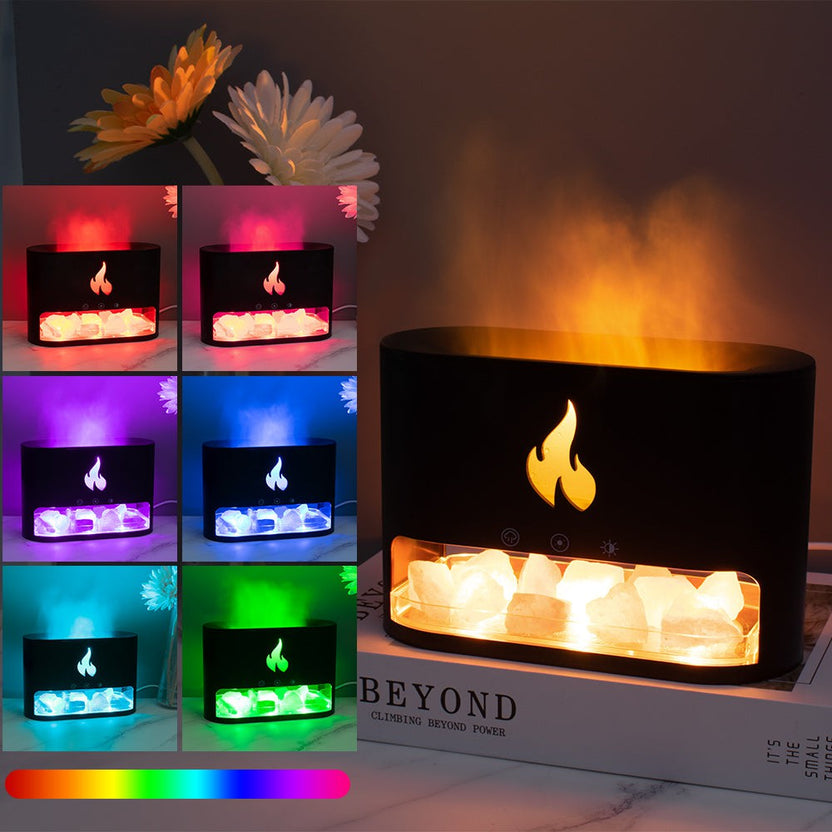 Himalayan Salt Fireplace Humidifier Lamp – MindfulSouls