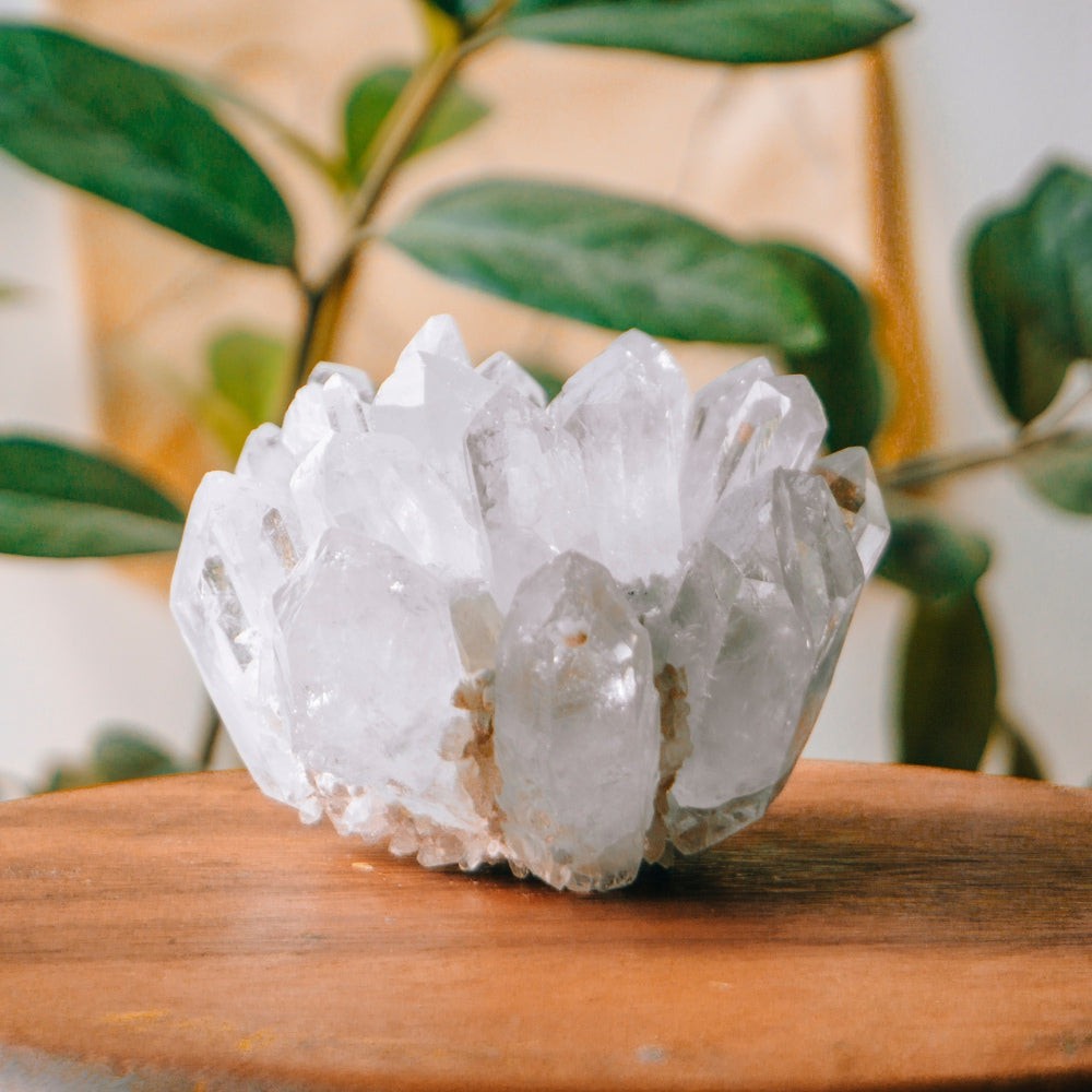 White Phantom Quartz Crystal Cluster – MindfulSouls