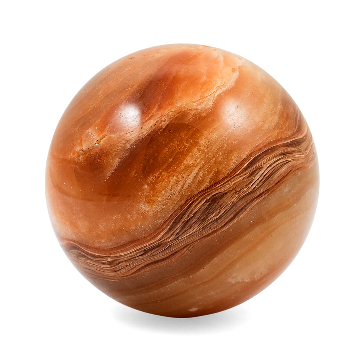 Calcite Brown Sphere – Grounded Energy and Earthy Calm – MindfulSouls