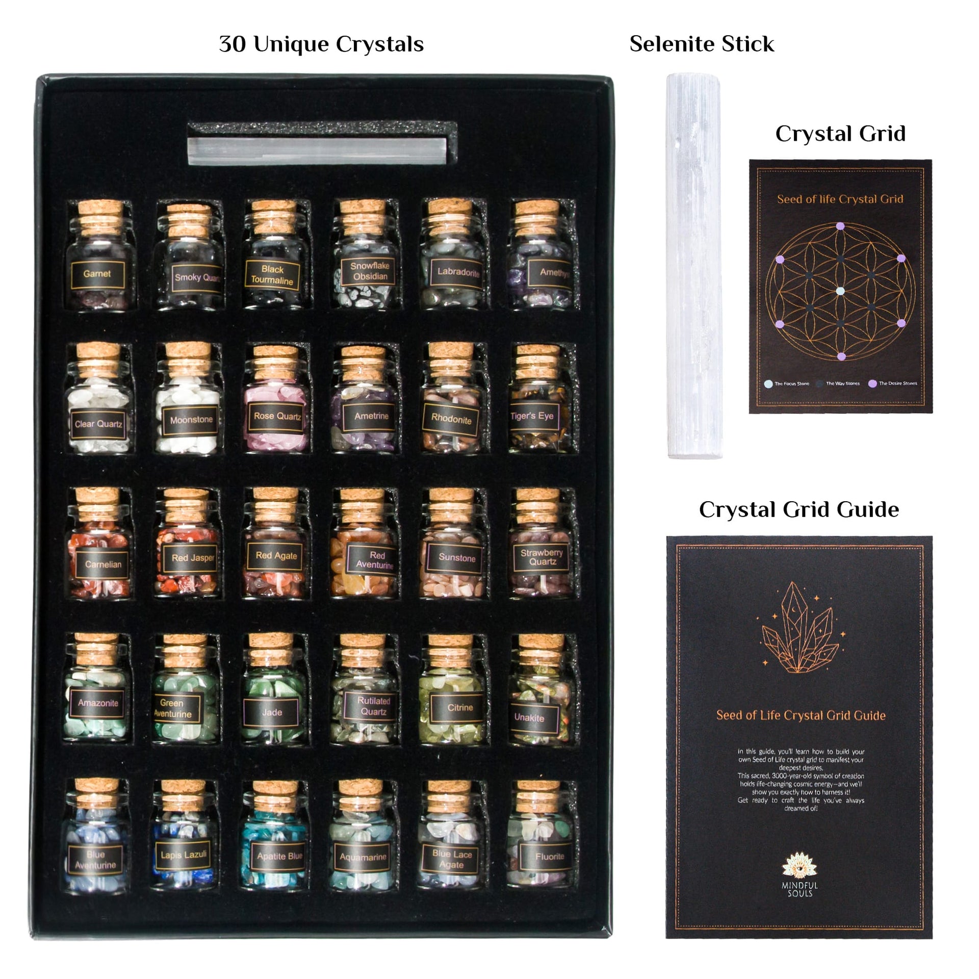 Bundle: Mystical Manifestation Crystal Grid Kit & Witchcraft Starter K ...