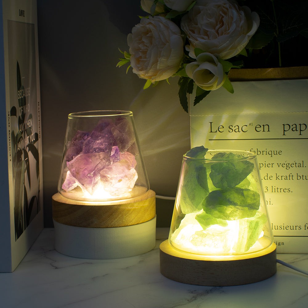 Raw Gemstone Essential Oil Diffuser With Light – MindfulSouls
