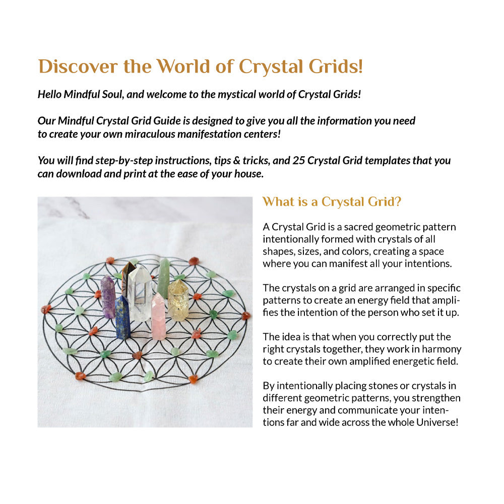 Mindful Crystal Grid Guide eBook (+25 Printable Templates) – MindfulSouls
