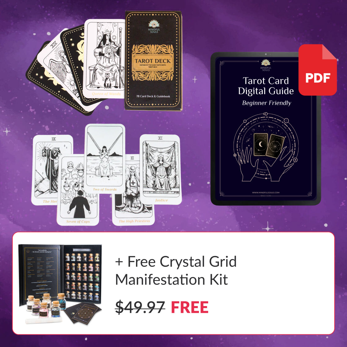 Tarot Starter Kit + FREE Crystal Grid Kit – MindfulSouls