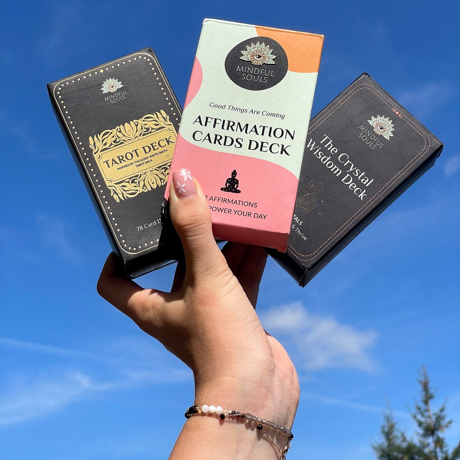 Mindful Cards Bundle: Tarot, Crystals & Affirmation Card Decks ...