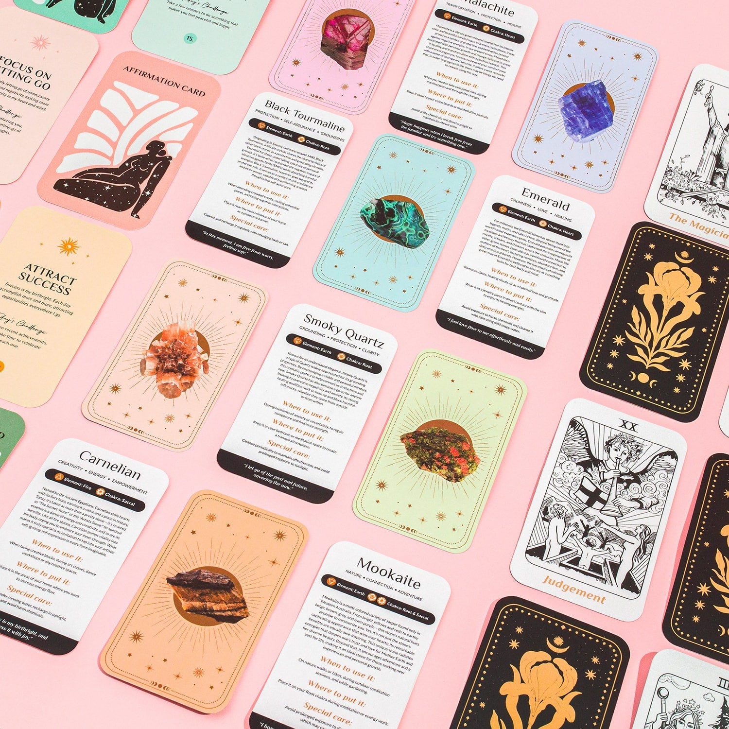 Mindful Cards Bundle: Tarot, Crystals & Affirmation Card Decks ...