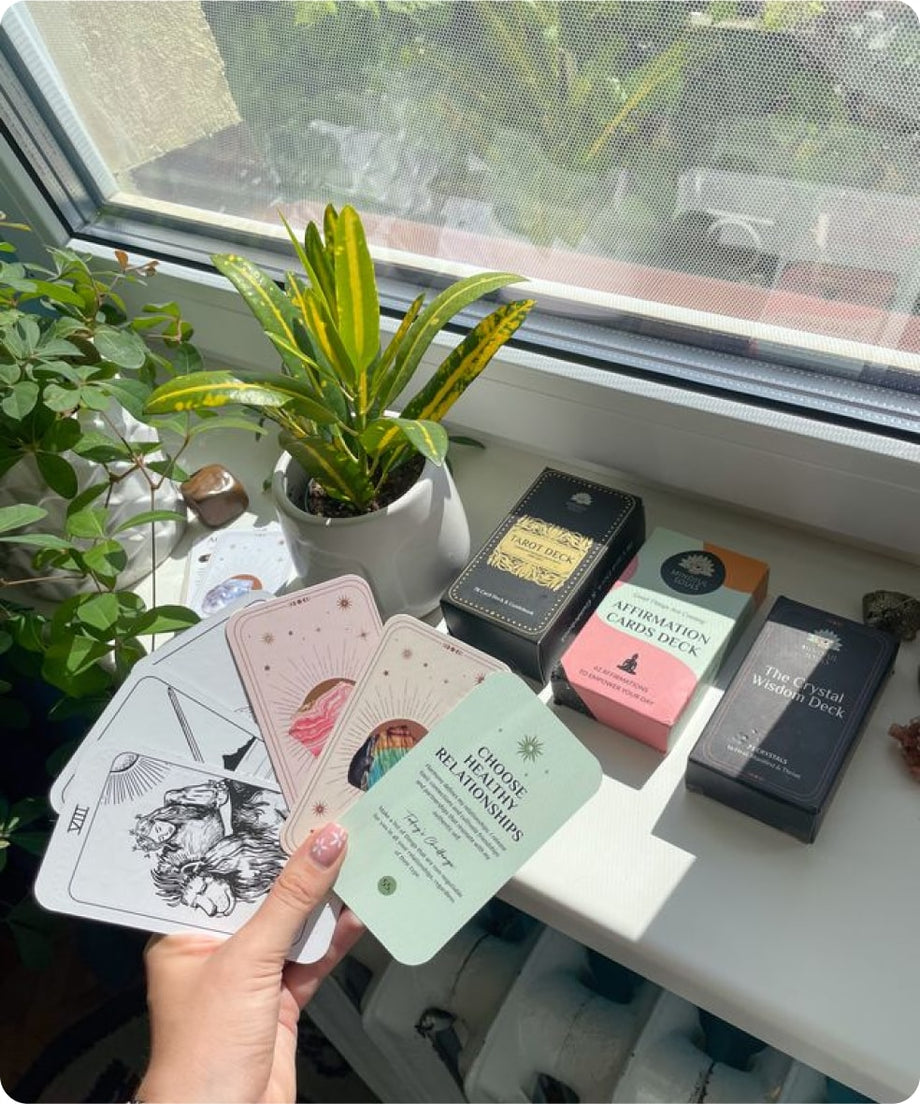 Mindful Cards Bundle: Tarot, Crystals & Affirmation Card Decks ...