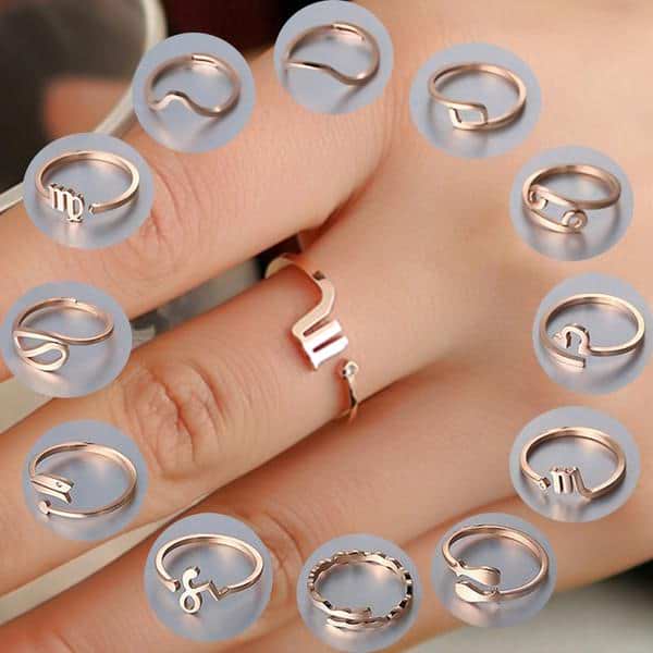 Gold Titanium Zodiac Ring – MindfulSouls