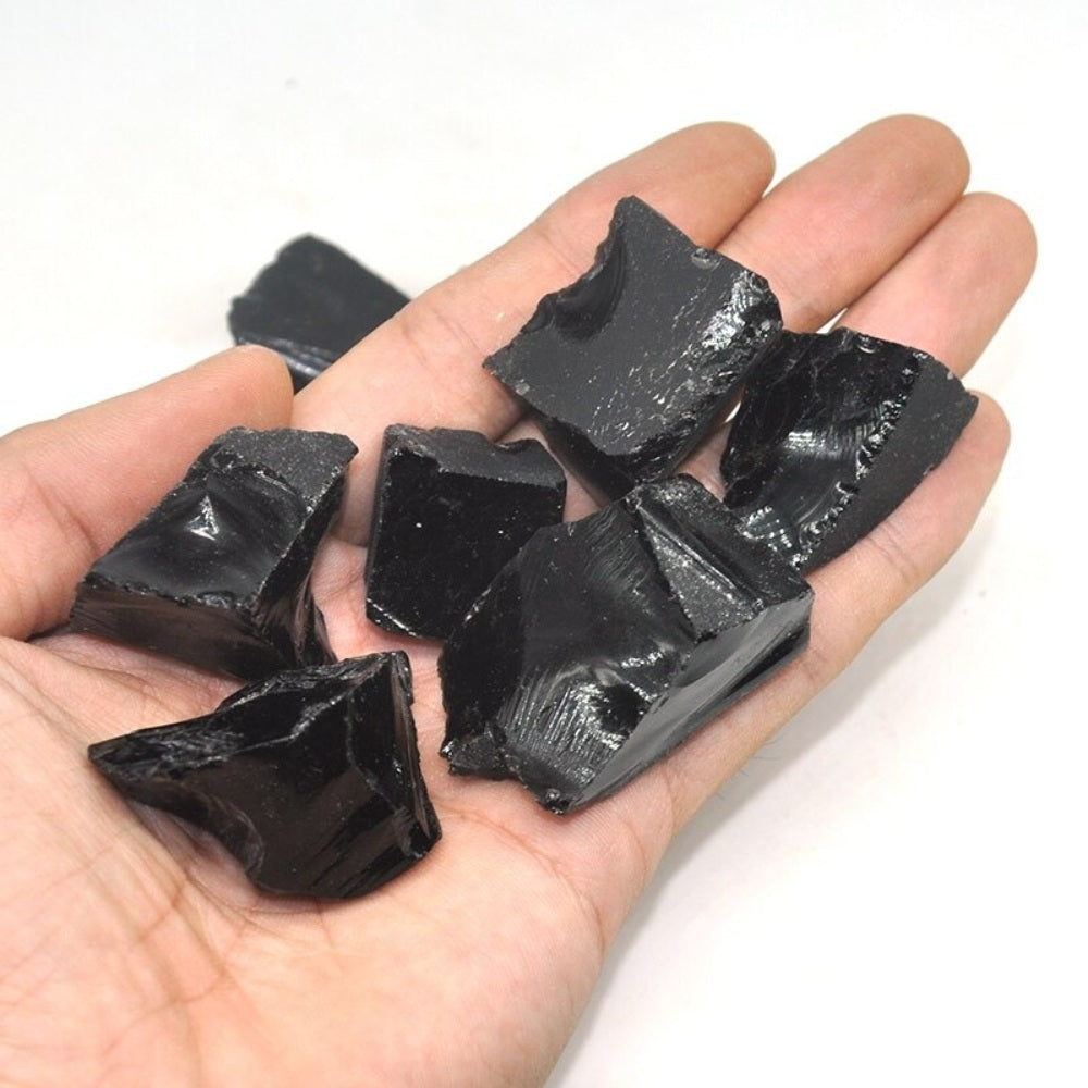 Natural Black Raw Obsidian Stones – MindfulSouls