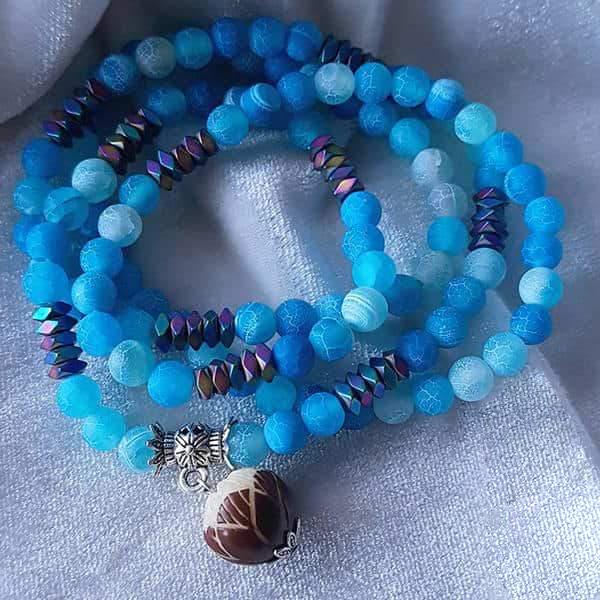 Relaxing Blue Onyx Stone Mala – MindfulSouls