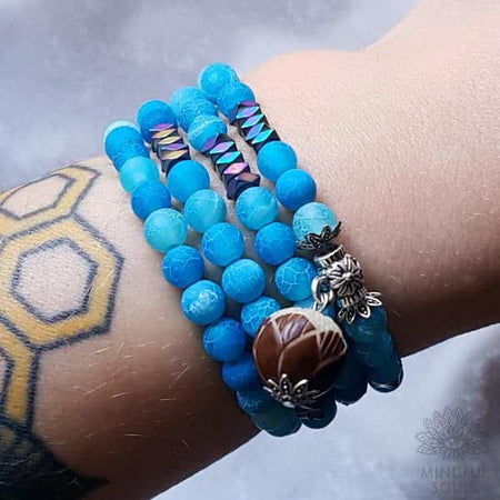 Relaxing Blue Onyx Stone Mala – MindfulSouls