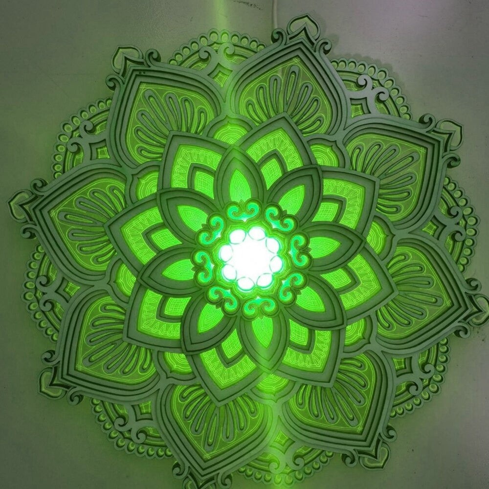 Lotus Flower Mandala Light Lamp – MindfulSouls