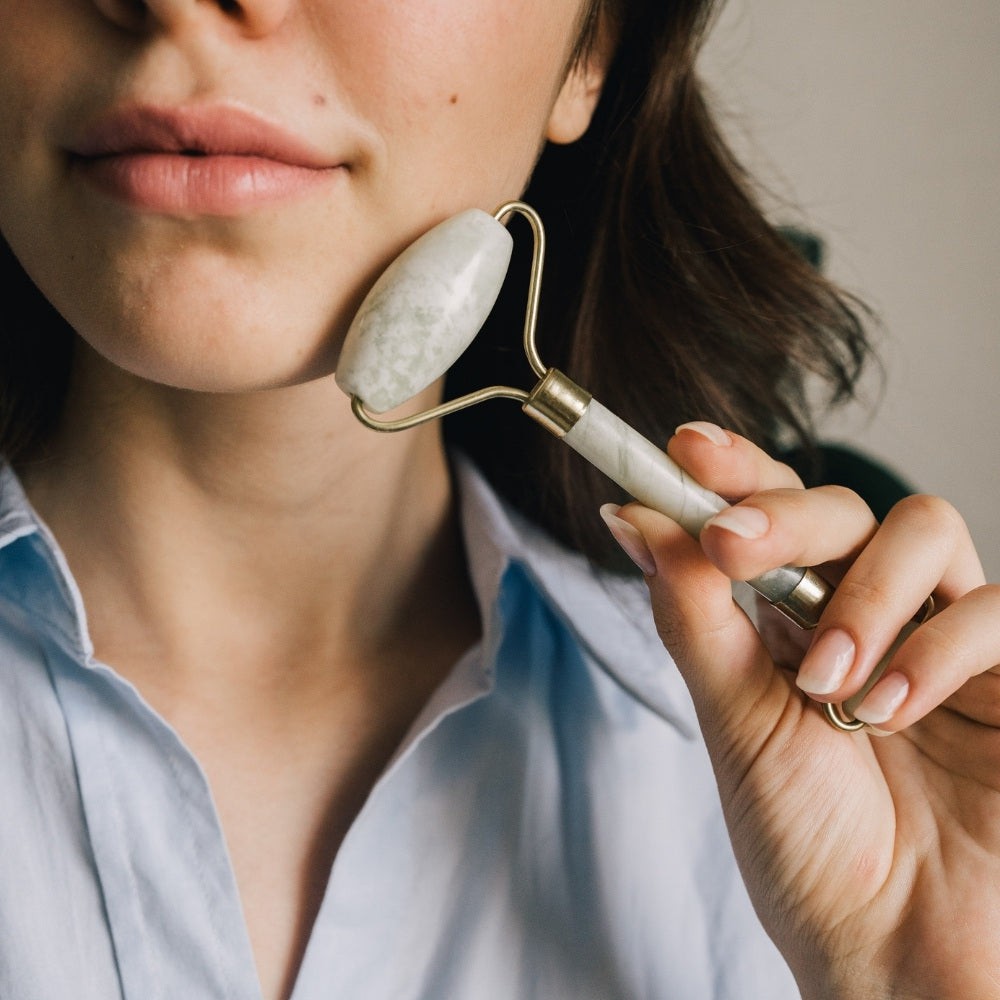 Natural Jade Crystal Facial Massager – MindfulSouls