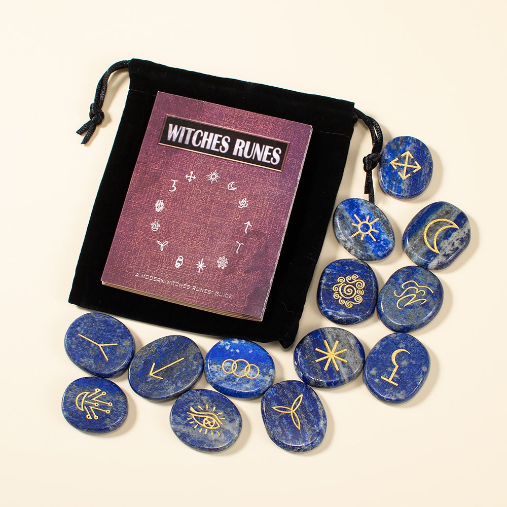Lapis Lazuli Witch Runes with Guidebook – MindfulSouls