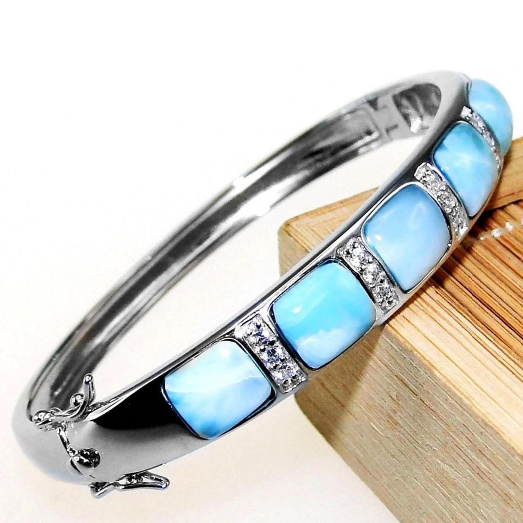 Larimar Stone Silver Bracelet – MindfulSouls